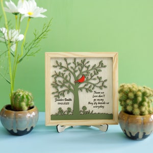 Personalized Cardinal Memorial Frame, Those We Love Don't Go Away Sign ...