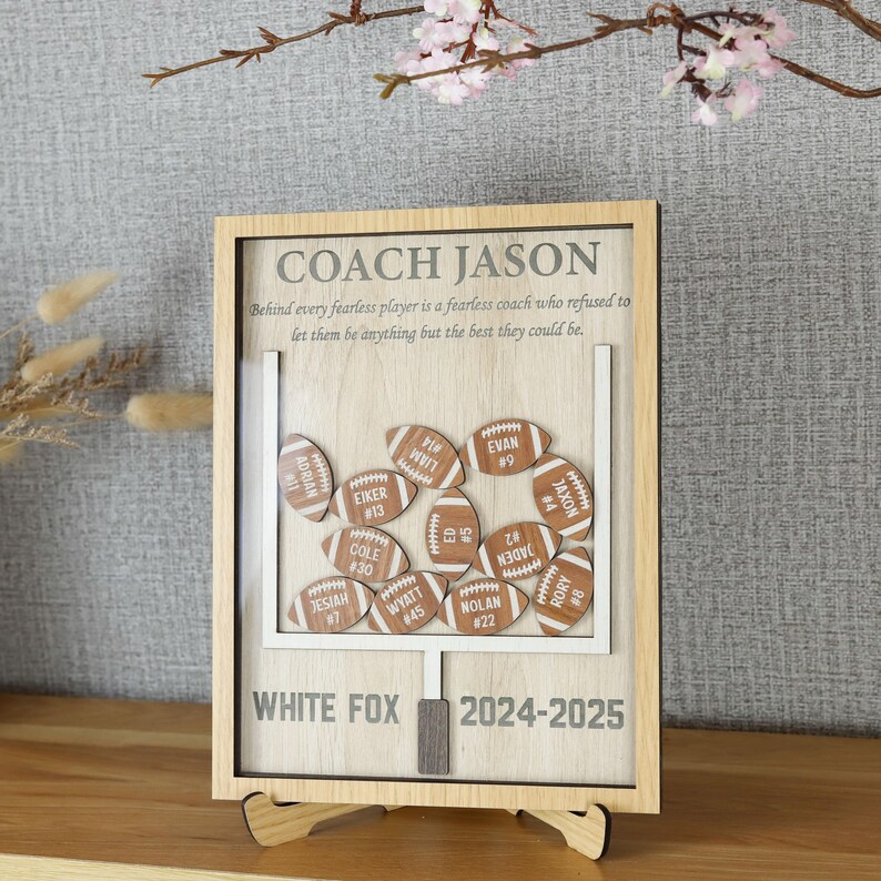 Personalized Football Coach Thank You Gift, Football Coach Shaker Sign ...