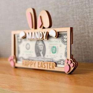 Custom Easter Bunny Money Holder Gift, Bunny Cash Holder for Kids ...