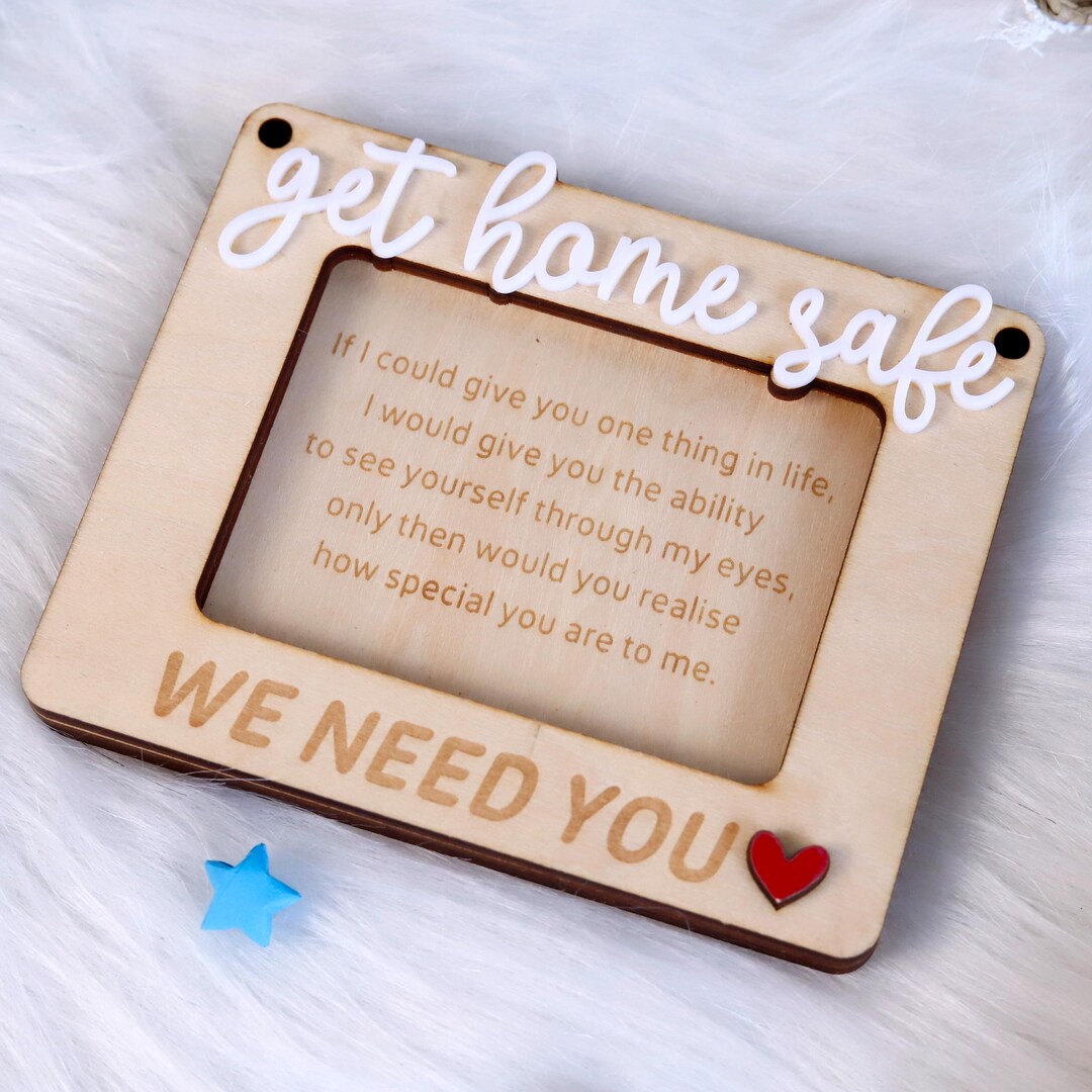 Personalized Drive Safe Photo Frame, Hanging Car Photo Frames Custom ...