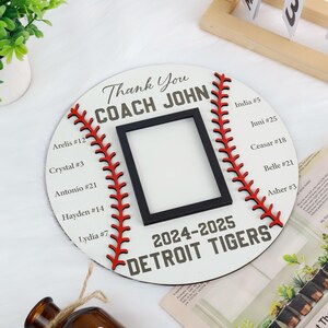 Thank You Coach Baseball Team Photo Sign, Personalized Baseball Coach ...