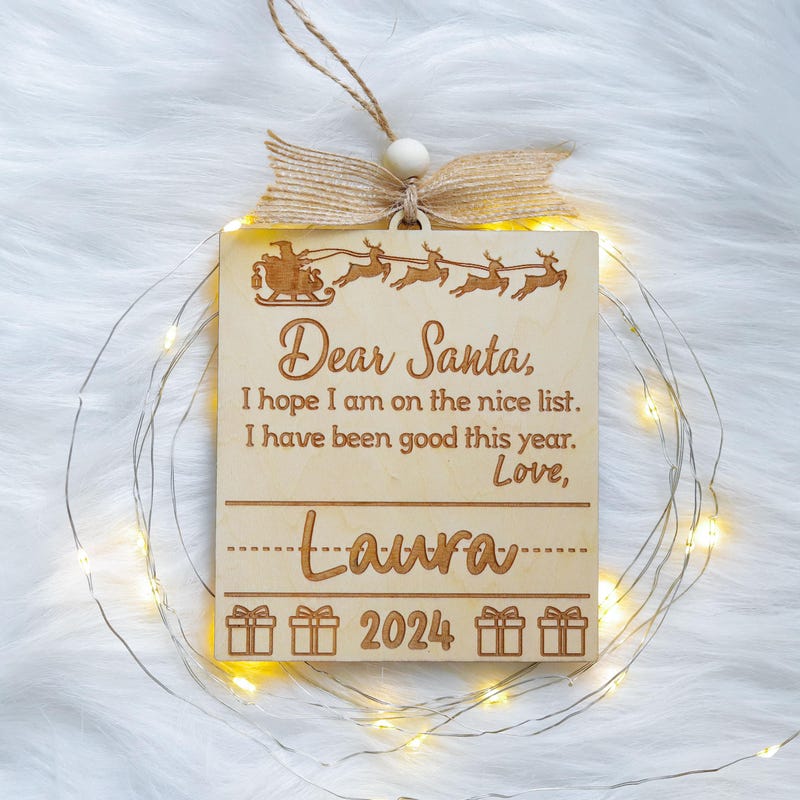 Dear Santa Ornament - Etsy
