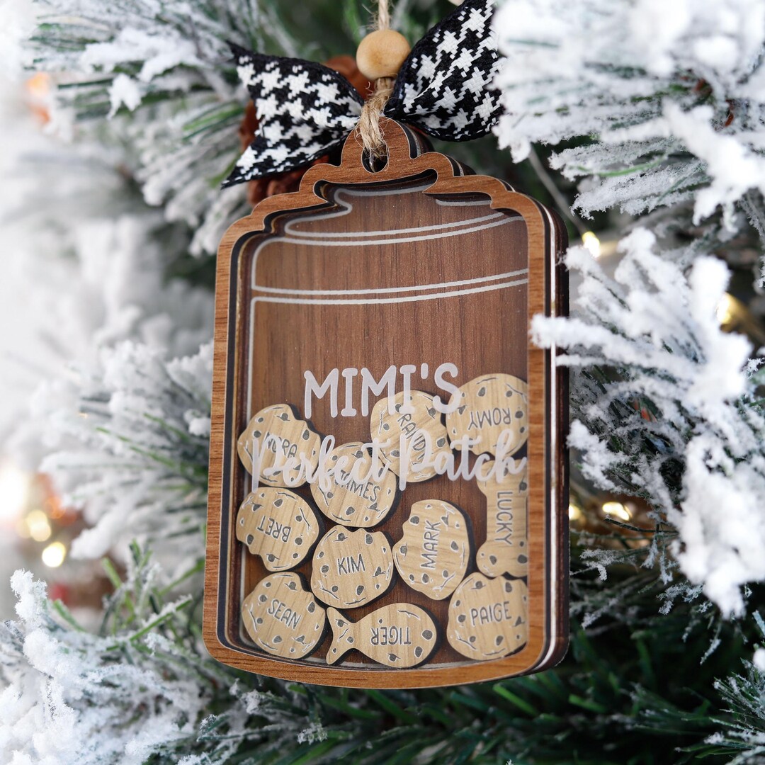 Family Cookie Jar Ornament W/grandkids Names, Personalized Grandma ...