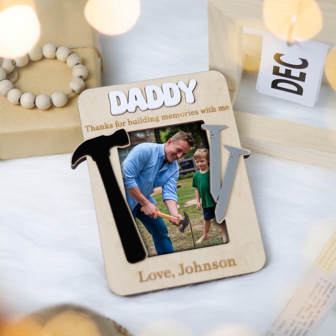 Personalized Picture Frame, Grandpa Papa Fridge Magnetic Photo Frame ...