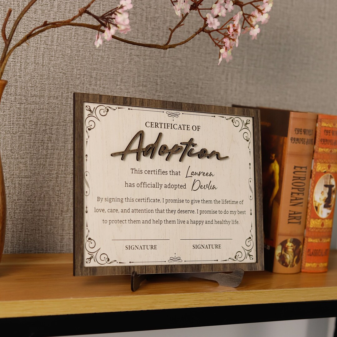 Personalized Adoption Name Sign With Signature Fields, Step-parent Gift ...