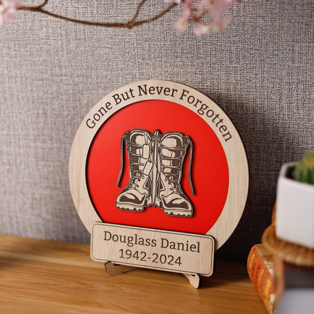 Gone but Never Forgotten Sign, Customized Veteran Military Army ...