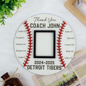 Thank You Coach Baseball Team Photo Sign, Personalized Baseball Coach ...