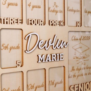 Graduation Picture Frame, School Years From Birth to Senior Photo Frame ...