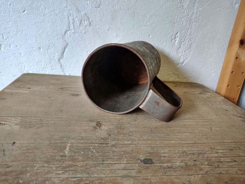 Old Measure Cup 1 Liter Tin Metal Measuring Cup - Etsy