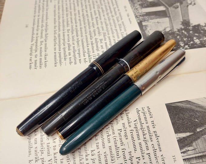Vintage Fountain Pen Parker Waterman Kin Sin Le Merle Blank Fountain ...