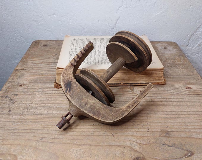 Old Spinning Wheel Spool Spinning Bobin Antique Spare Wheel Spool Flyer ...