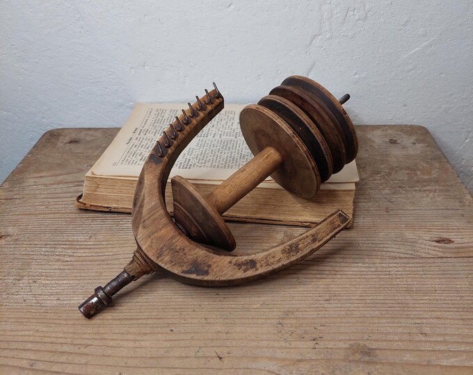 Old Spinning Wheel Spool Spinning Bobin Antique Spare Wheel Spool Flyer ...