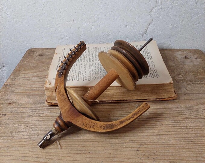 Old Spinning Wheel Spool Spinning Bobin Antique Spare Wheel Spool Flyer ...