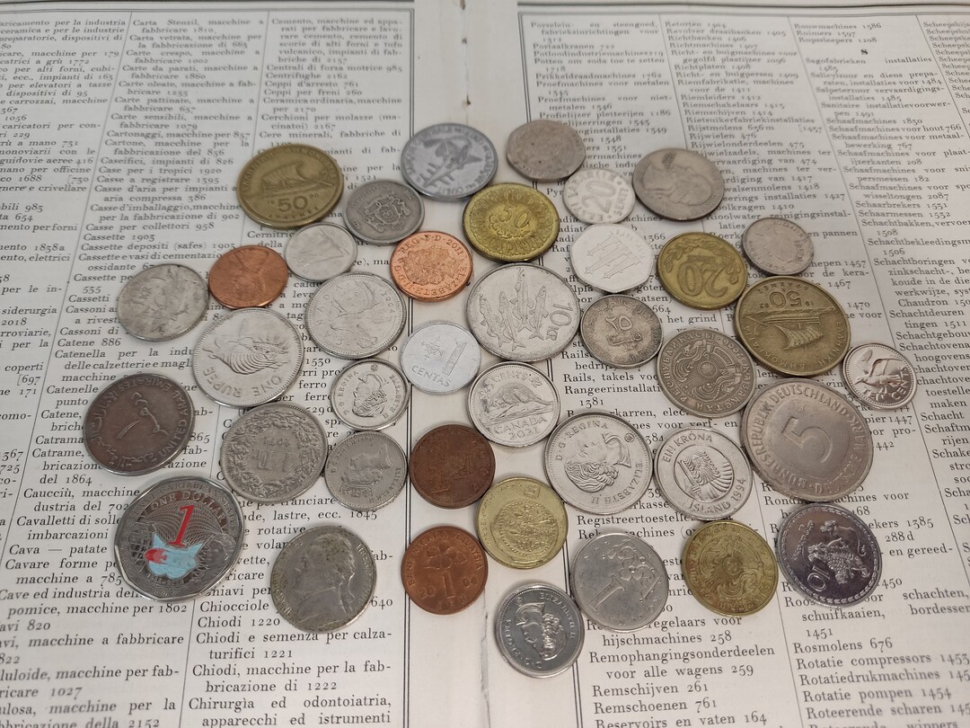 World European Coin Mix Big Lot Africa Francs Canada Cents Deutsche ...