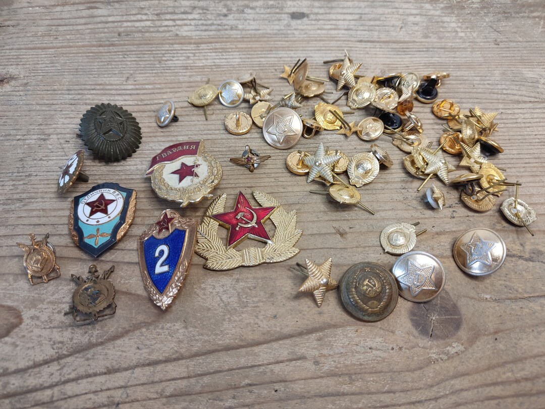 USSR Army Military Badges Police Buttons Cockade Badge Star - Etsy