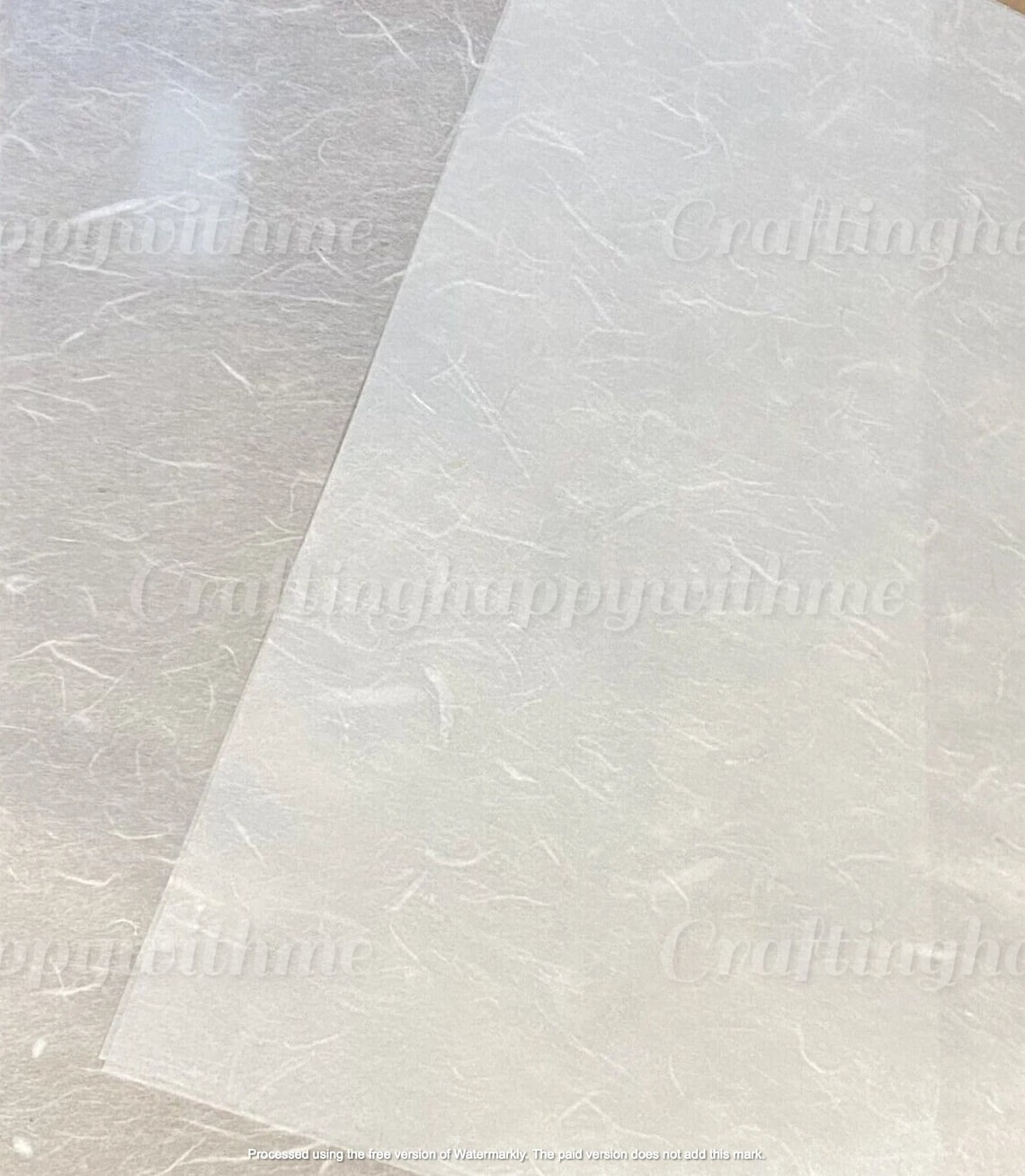 Printable White Sumi Rice Paper 10 X A4 Sheets Unprinted Blank 26gsm ...