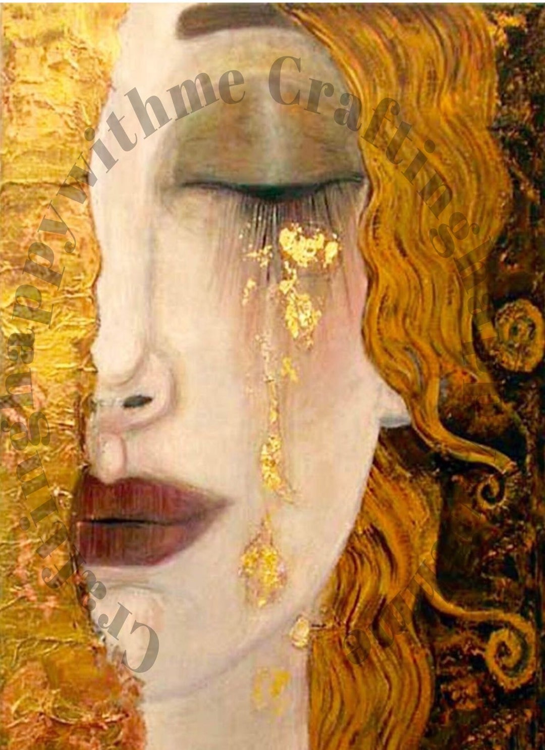 Rice Paper Klimt Golden Tears Collection A4 Size - Etsy