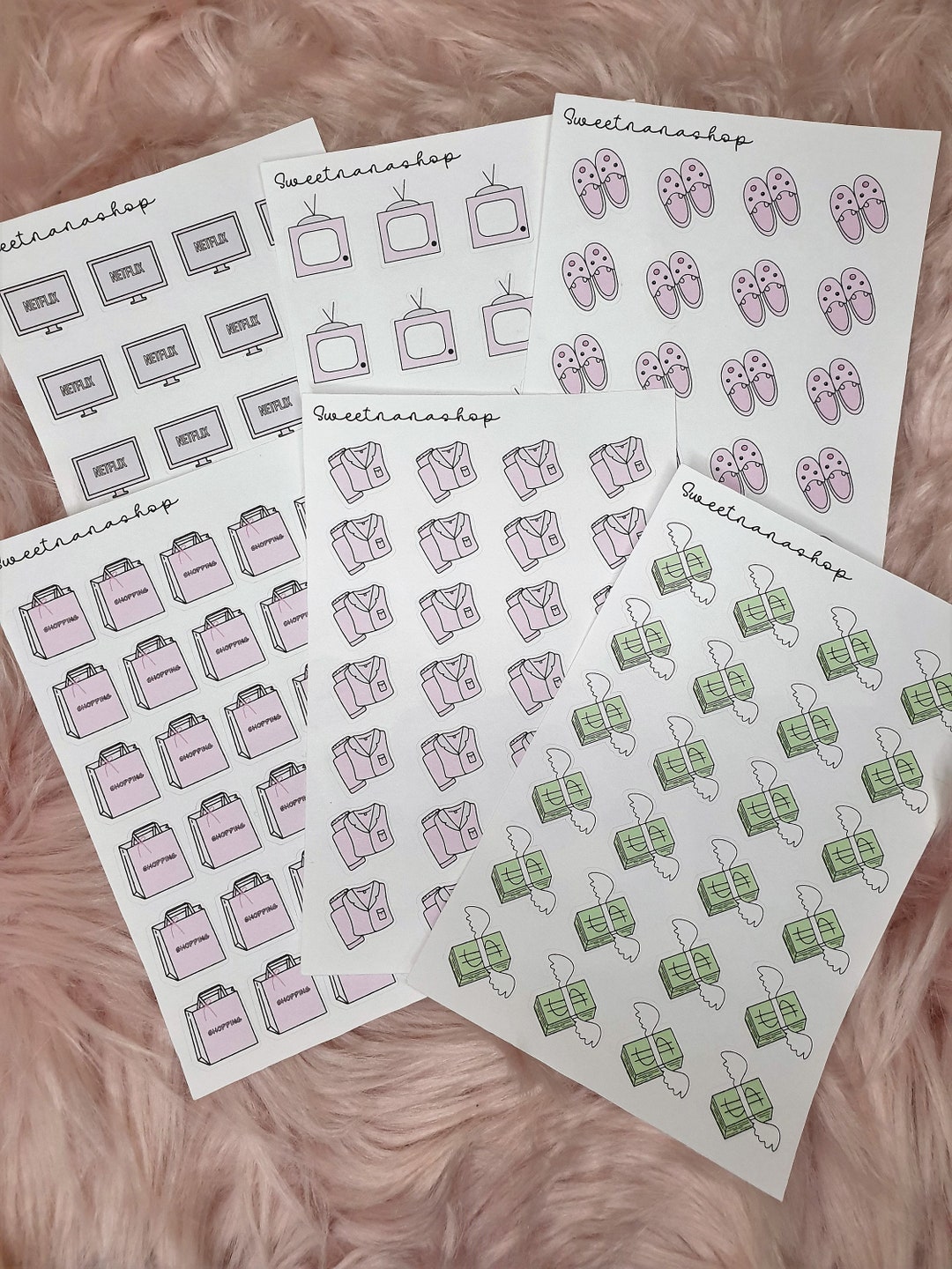 Functional Stickers Relax and Shopping - Etsy