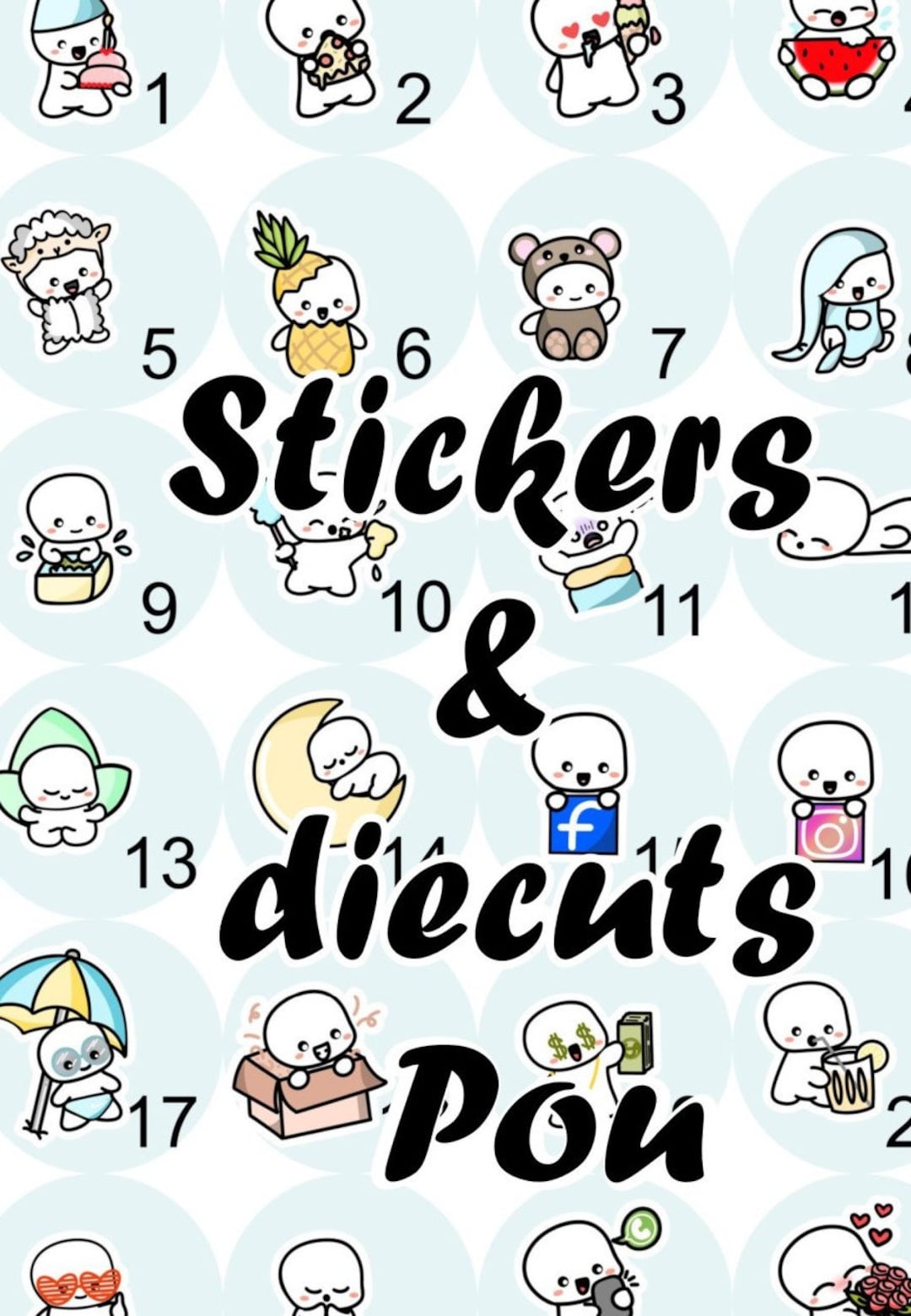 Stickers & Die Cuts Pou - Etsy