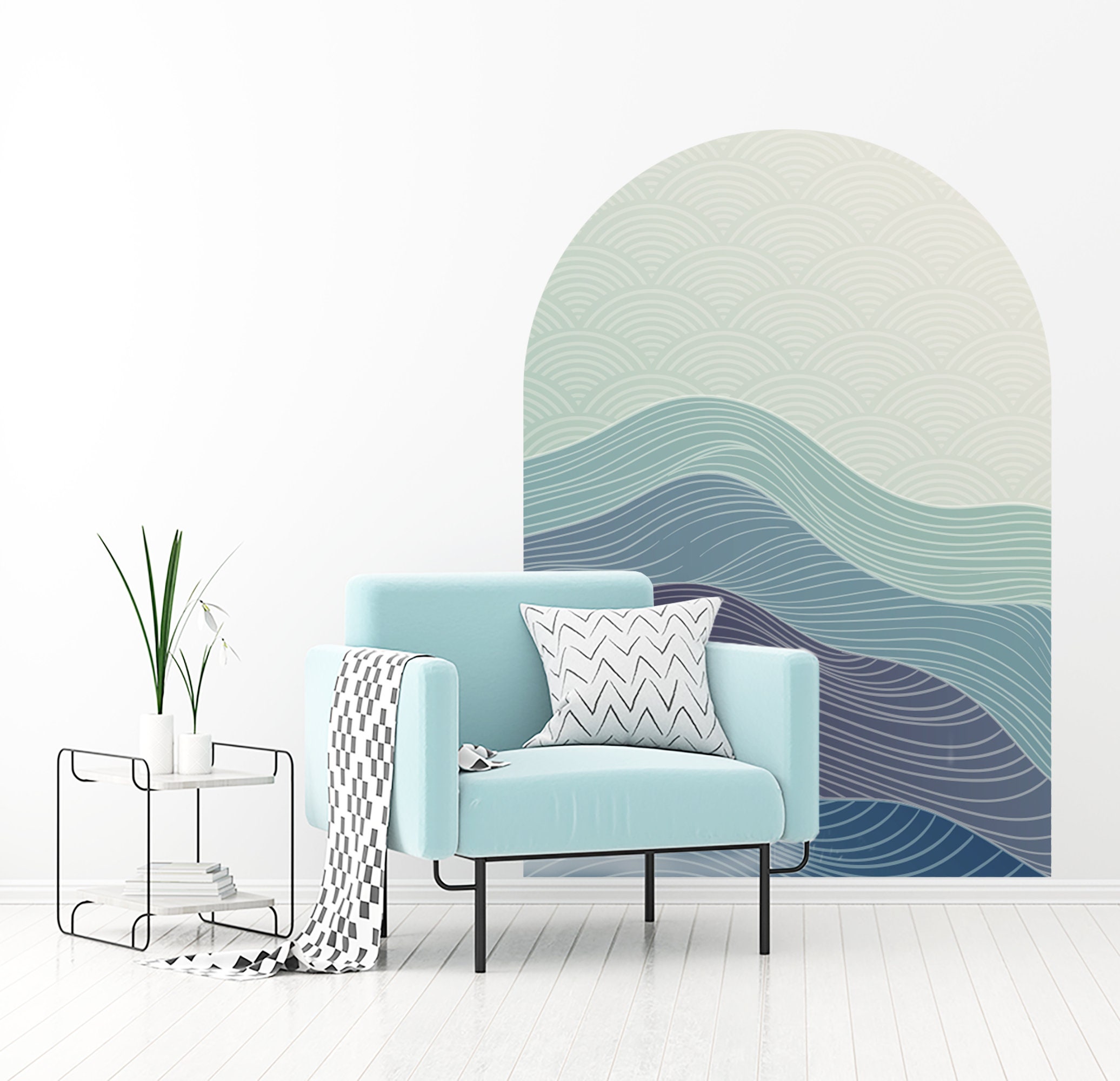 Arch Wall Decal Color Arch Wall Sticker Color Blocking - Etsy