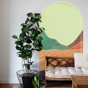 Hills Arch Decal, Arch Wall Decal, Arch Wall Sticker, Color Arch Wall ...