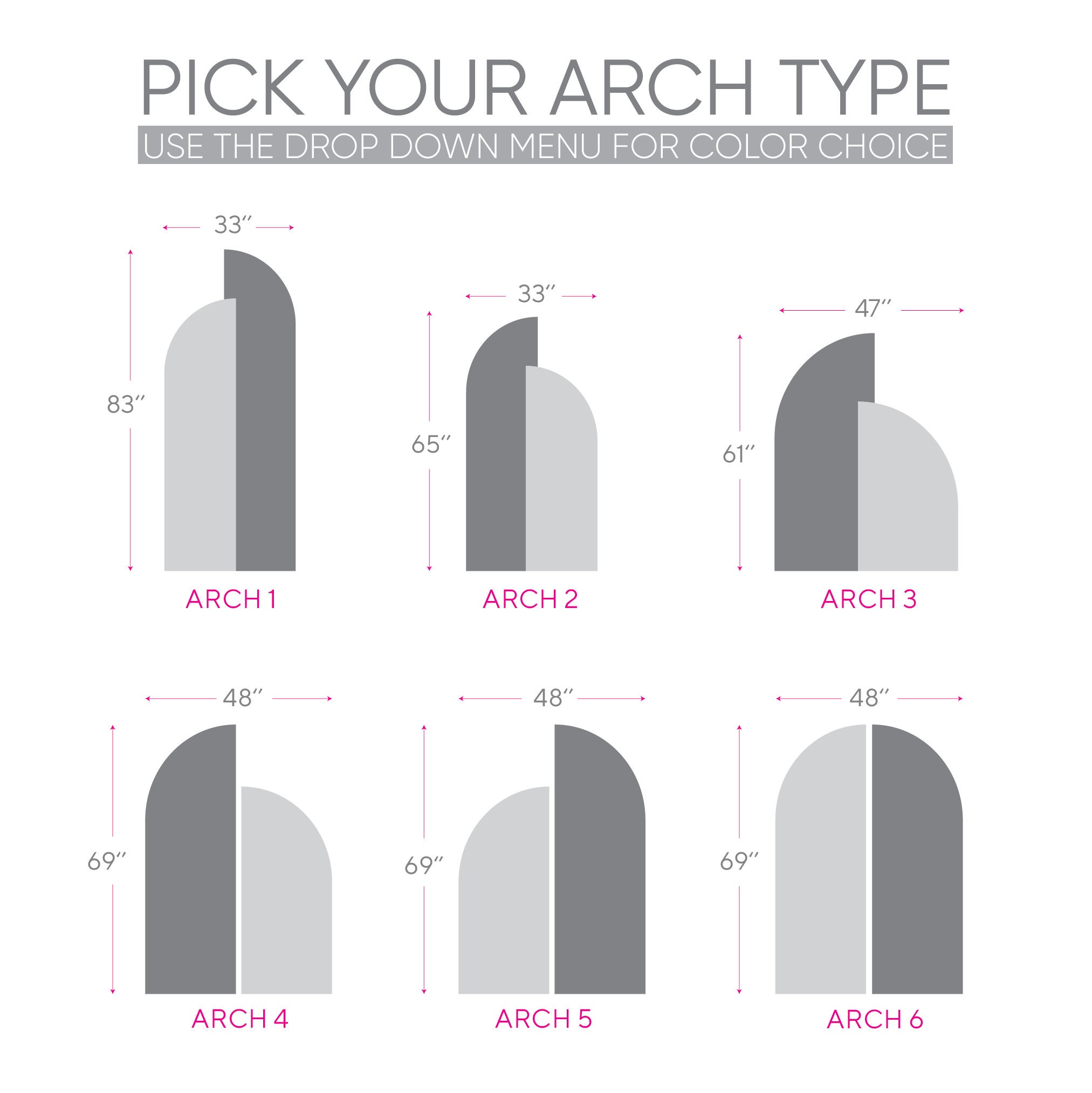 Wall Arch Decal Color Blocking Geometric Wall Art | Etsy