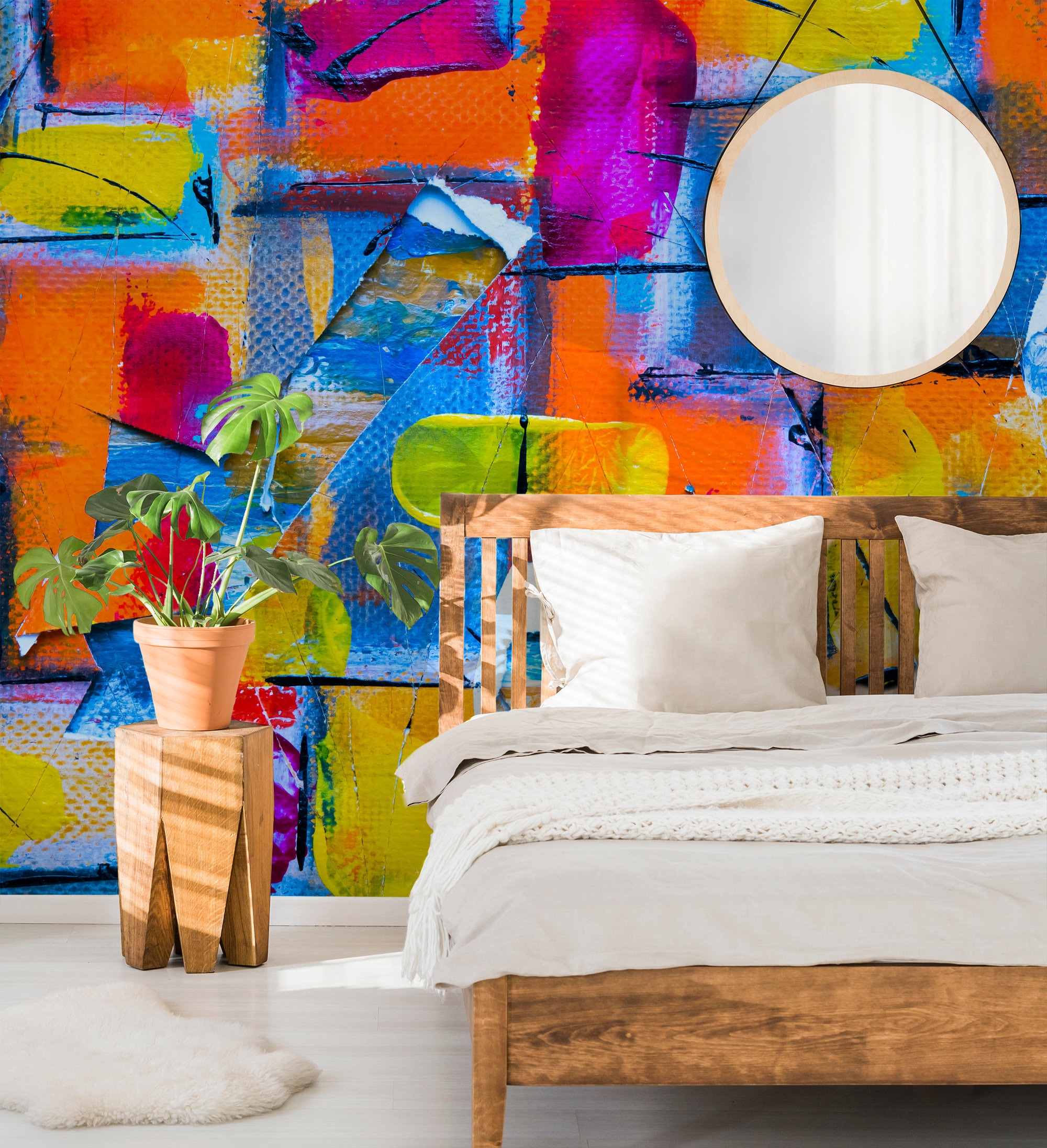 Abstract Wallpaper Abstract Mural Abstract Painting Mural - Etsy