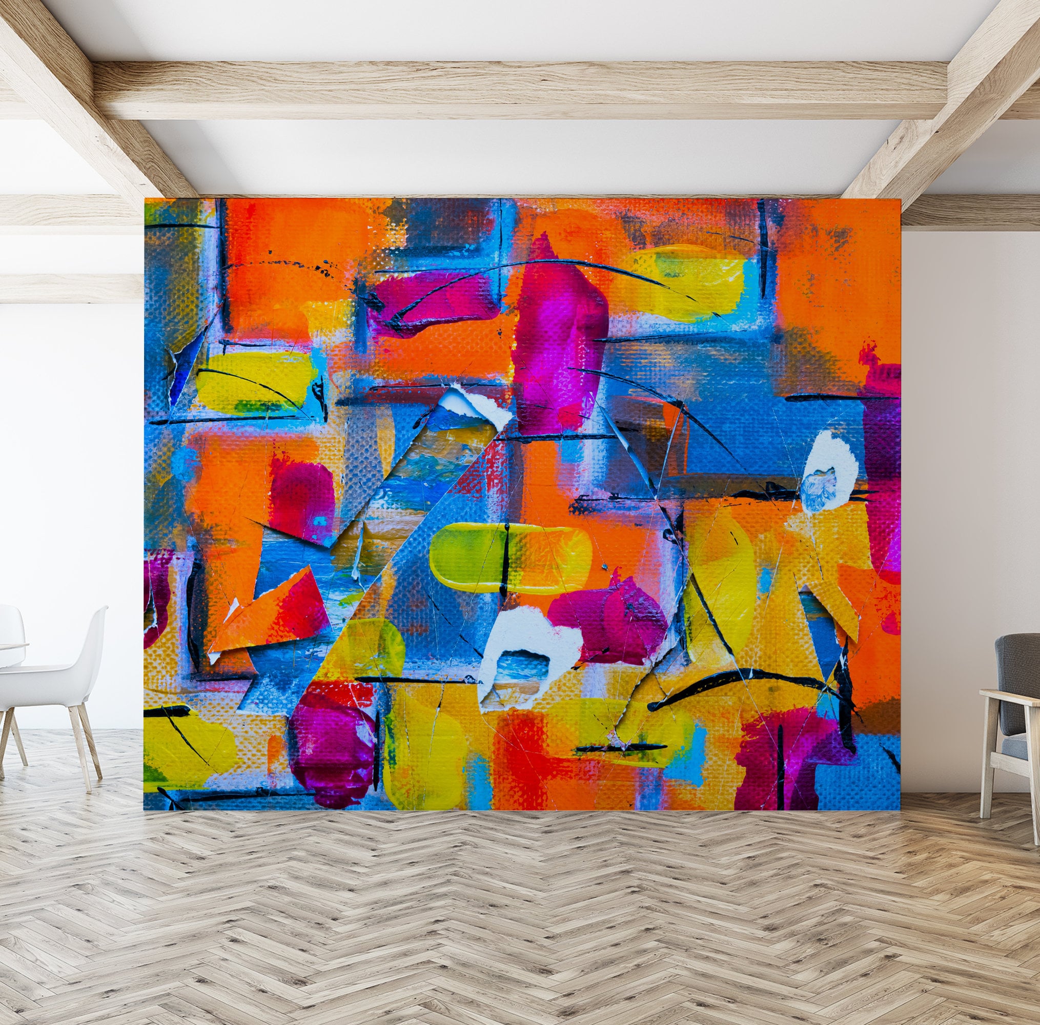 Abstract Wallpaper Abstract Mural Abstract Painting Mural - Etsy