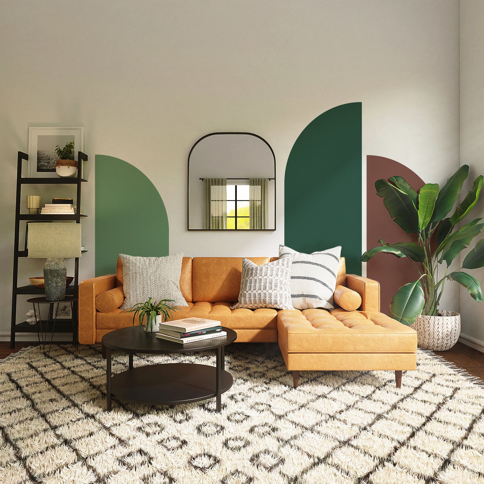 Wall Arch Decal Color Blocking Geometric Wall Art - Etsy