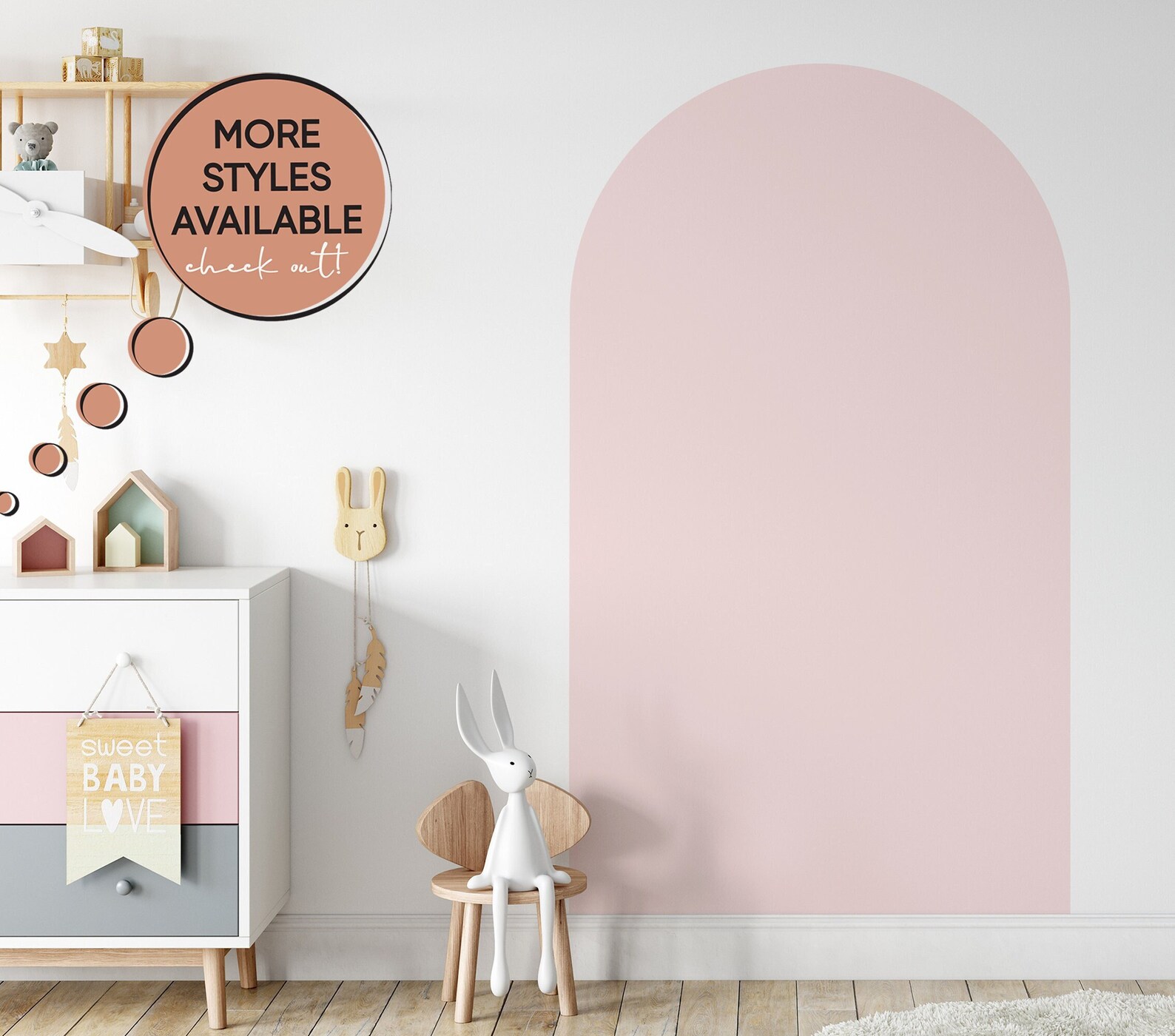 Nursery Arch Decal, Arch Wall Decal, Arch Wall Sticker, Kids Arch Wall ...