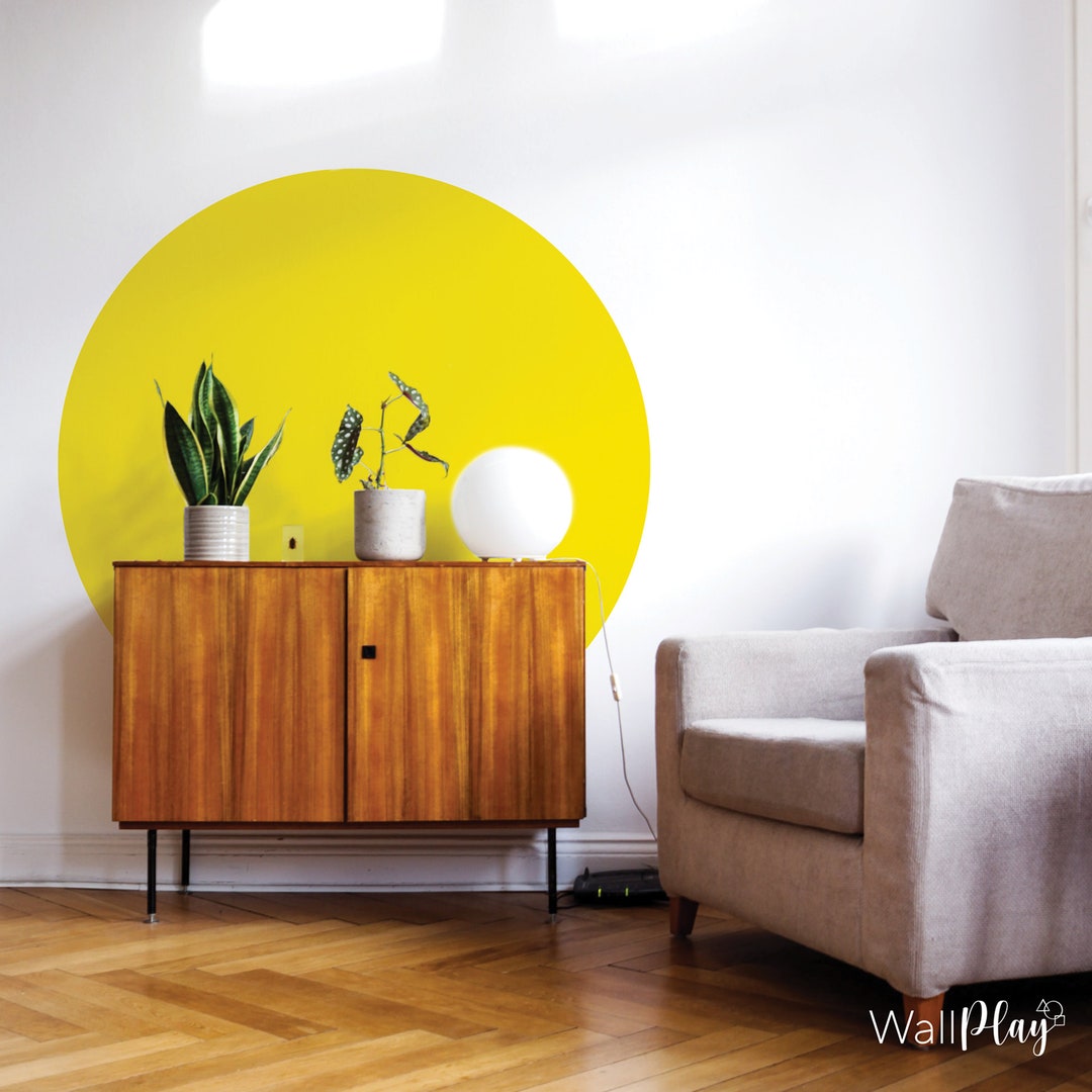Circle Wall Decal, Color Circle Wall Sticker, Color Blocking, Geometric ...