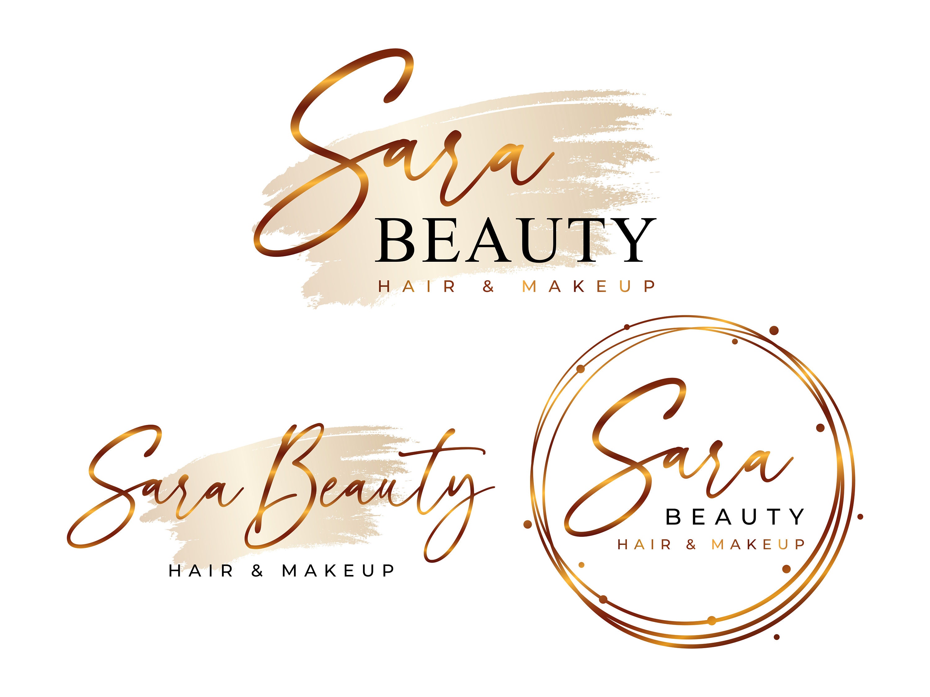 Beautiful Gold Foil Logo Beauty Logo Makeup Artist Logo - Etsy