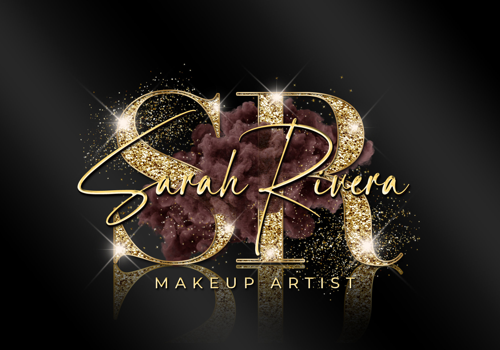 Gold Logo, Beauty Logo, Glitter Logo, Sparkle Logo, Smoke Logo, Brown ...