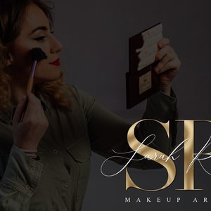 Gold Logo, Beauty Logo, Glitter Logo, Sparkle Logo, Makeup Logo, Hair ...