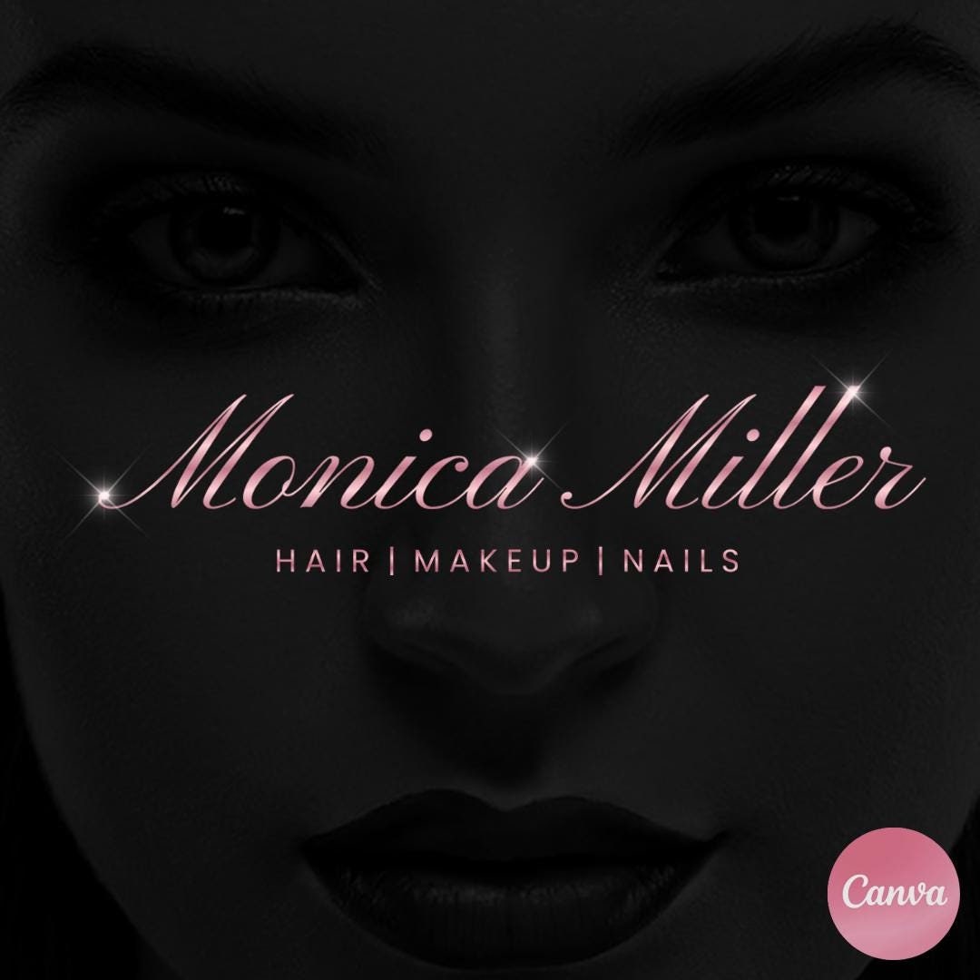 Pink Glitter Beauty Logo, Canva Template (digital Download) - Etsy