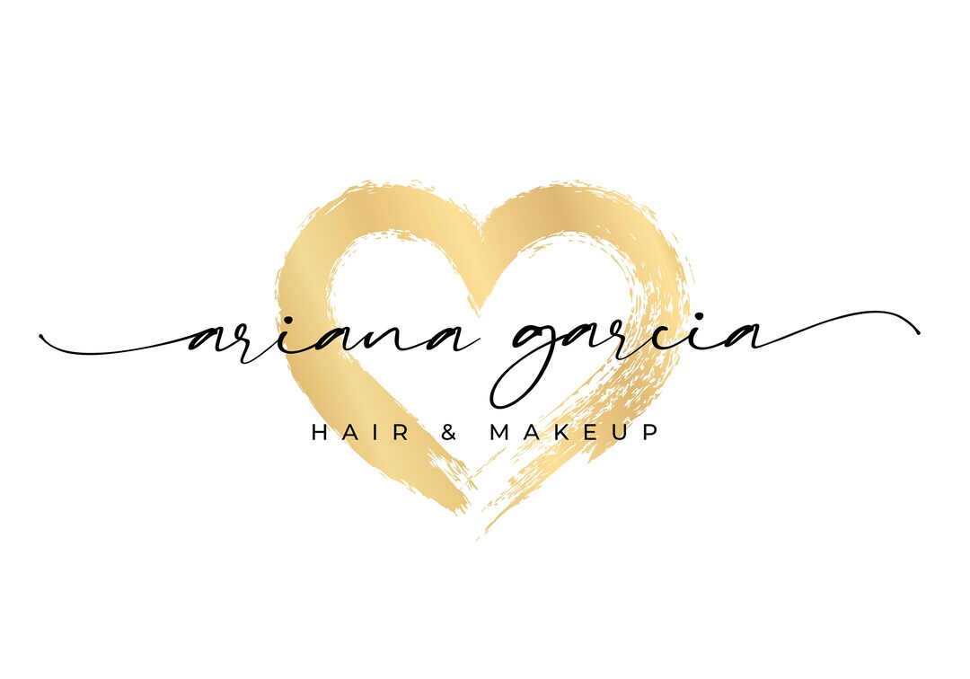 Beautiful Heart Logo, Makeup Artist Logo, Hair Stylist Logo, Beauty ...