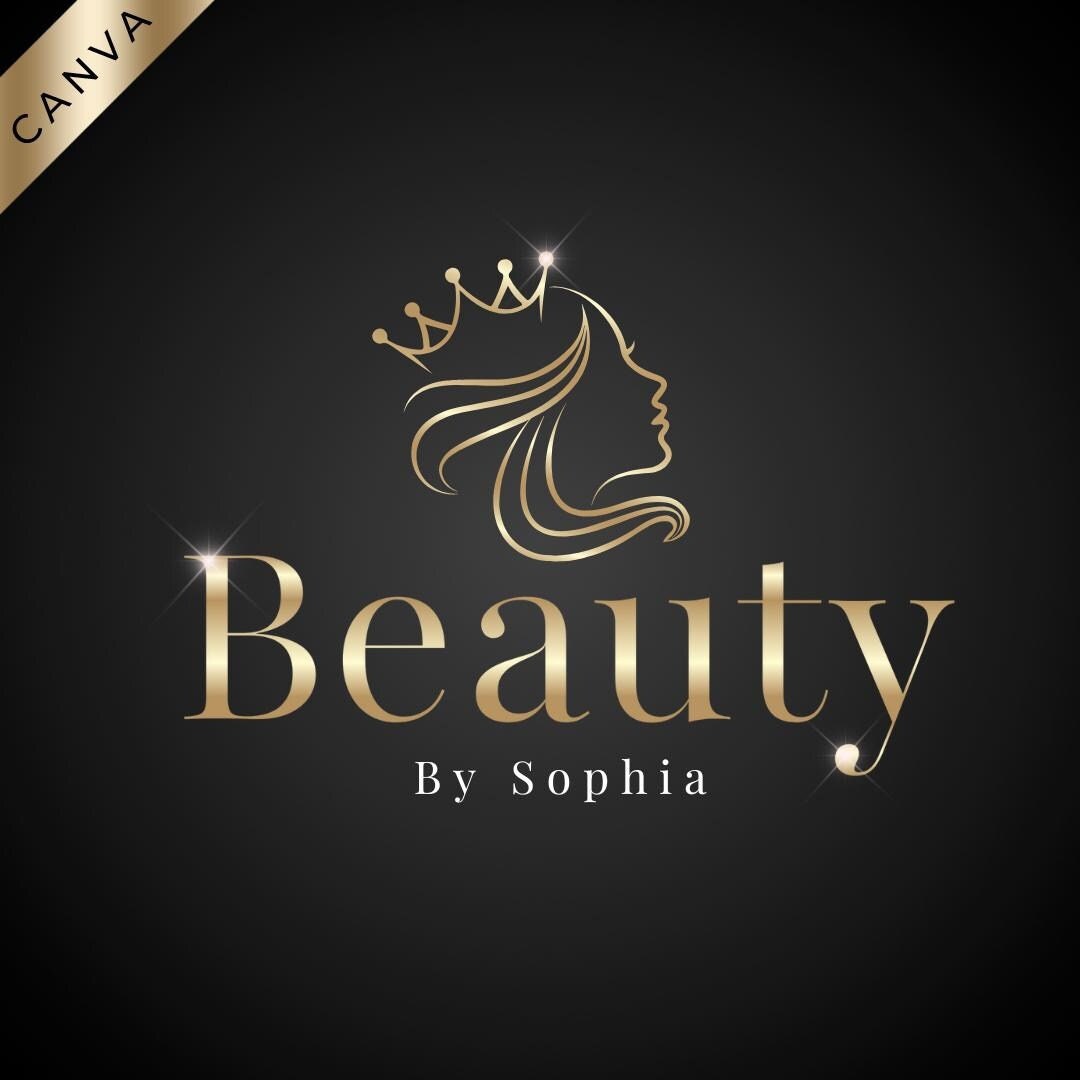Gold Logo, Beauty Logo, Canva Logo, Glitter Logo, Face Logo, Crown Logo ...