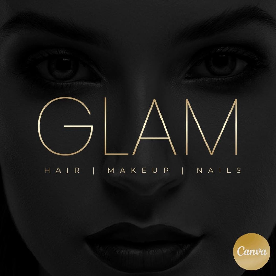 Glam Gold Logo Template, Editable Canva Design (digital Download) - Etsy