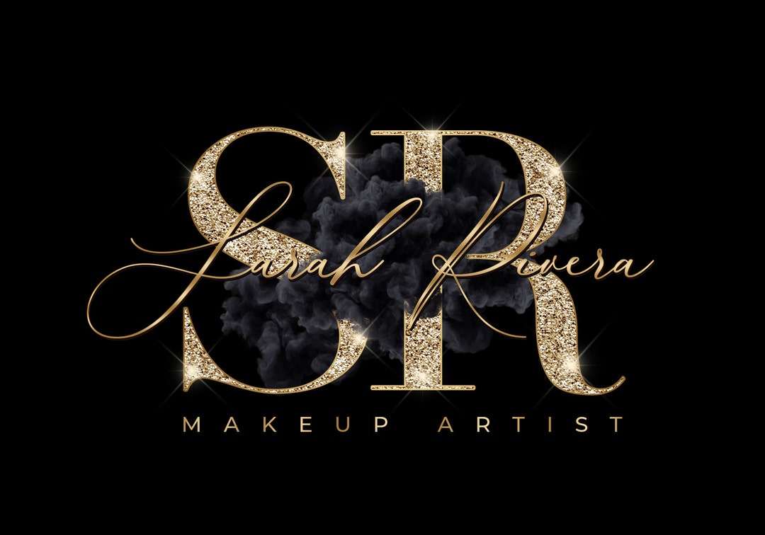Gold Logo, Beauty Logo, Glitter Logo, Smoke Logo, Makeup Logo, Boutique ...