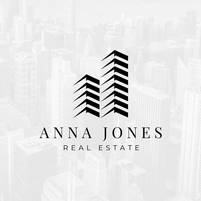 Modern Real Estate Logo, Gold Building Design (canva Template) - Etsy