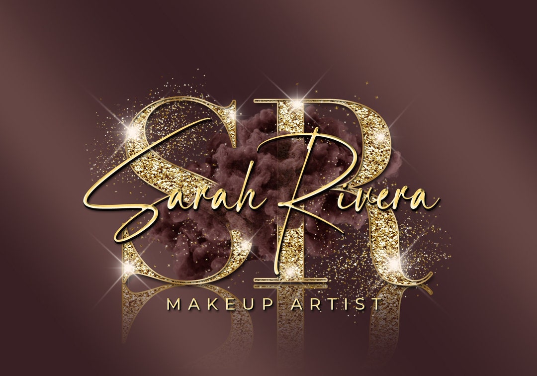 Gold Logo, Beauty Logo, Glitter Logo, Sparkle Logo, Smoke Logo, Brown ...