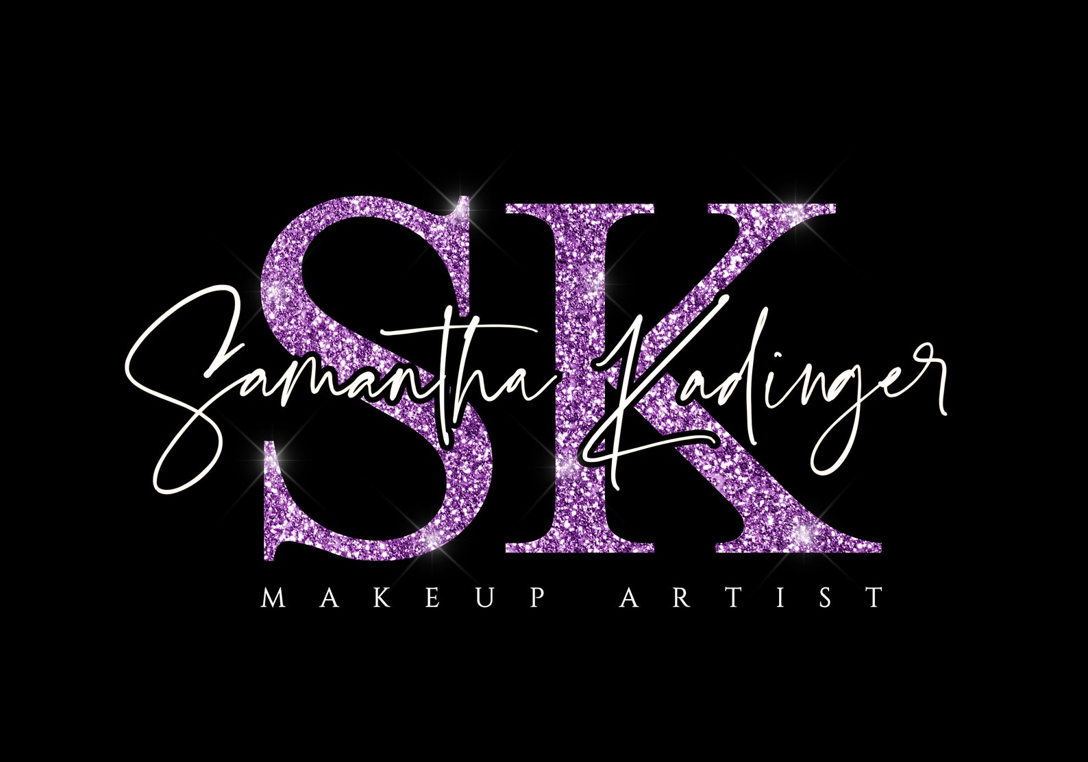 Glitter Makeup Artist Logo, Custom Boutique Logo Design - Etsy