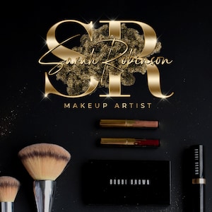 Gold Logo, Beauty Logo, Glitter Logo, Sparkle Logo, Smoke Logo, Makeup ...