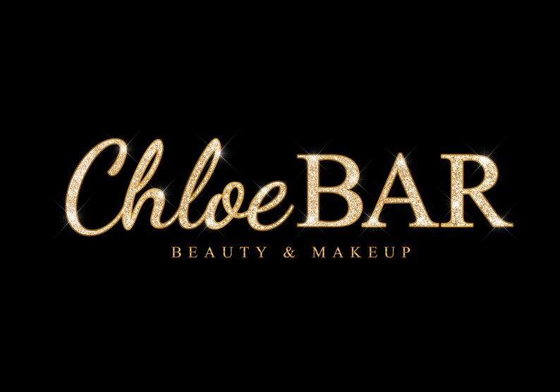 Gold Glitter Sparkle Logo Makeup Artist Logo Beauty Logo - Etsy