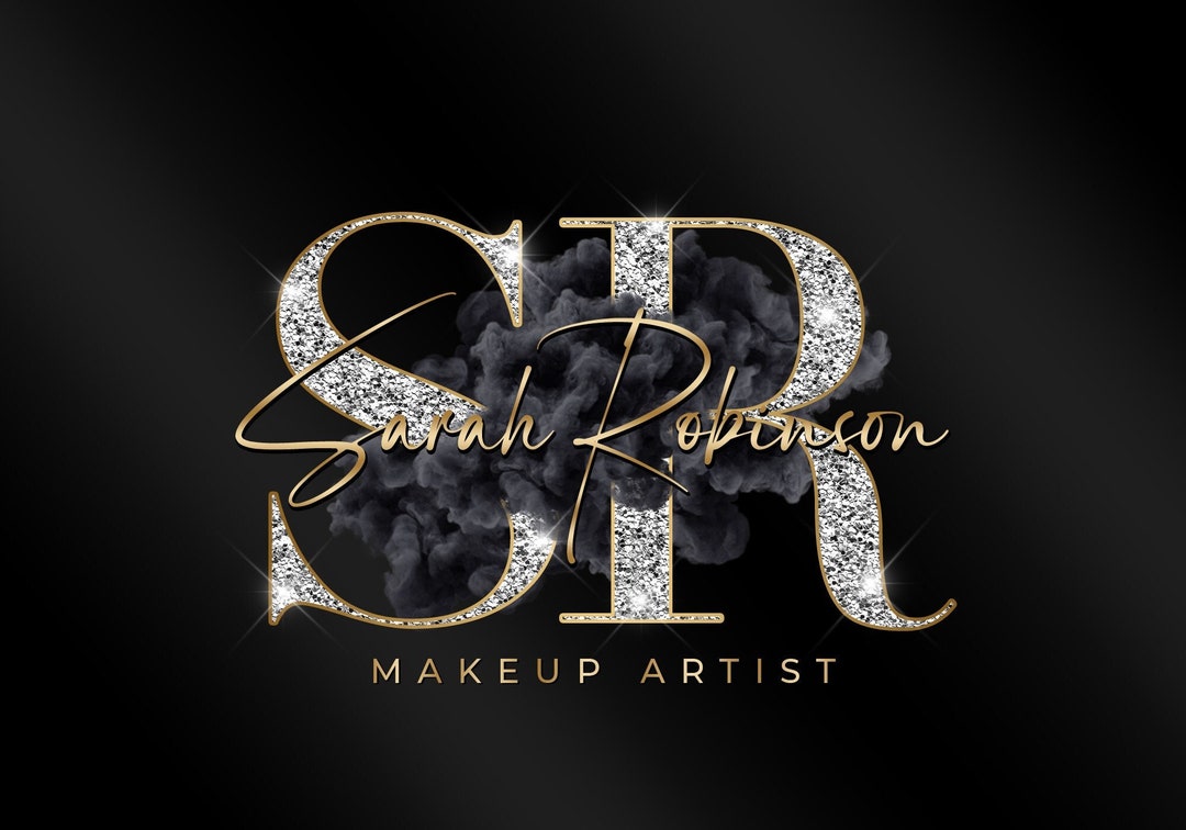 Premade Gold Glitter Beauty Logo, Smoke Effect, Boutique Branding - Etsy