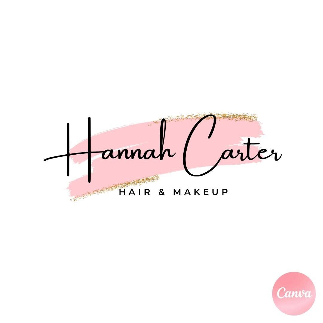 Pink Logo, Canva Logo, Editable Logo, Beauty Logo, Makeup Logo, Hair ...