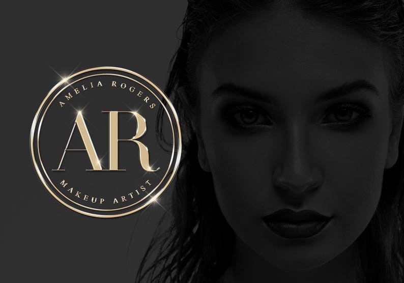 Custom Gold Circle Logo, Beauty, Hair, Nails (premade) - Etsy