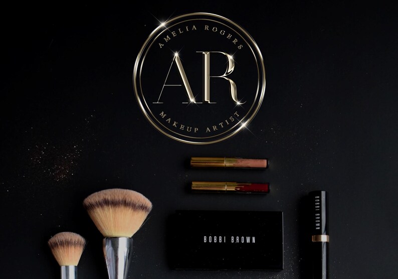 Gold Logo, Beauty Logo, Chrome Logo, Glitter Logo, Sparkle Logo, Makeup ...