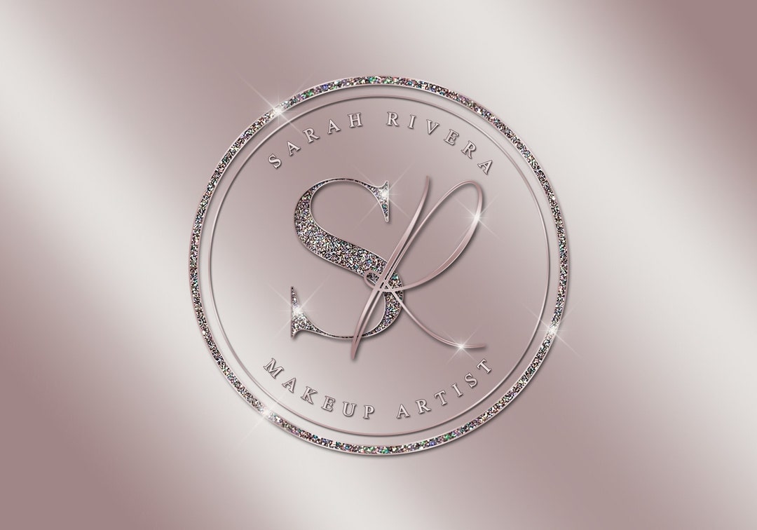 Beauty Logo, Gold Logo, Glitter Logo, Sparkle Logo, Makeup Logo, Hair ...