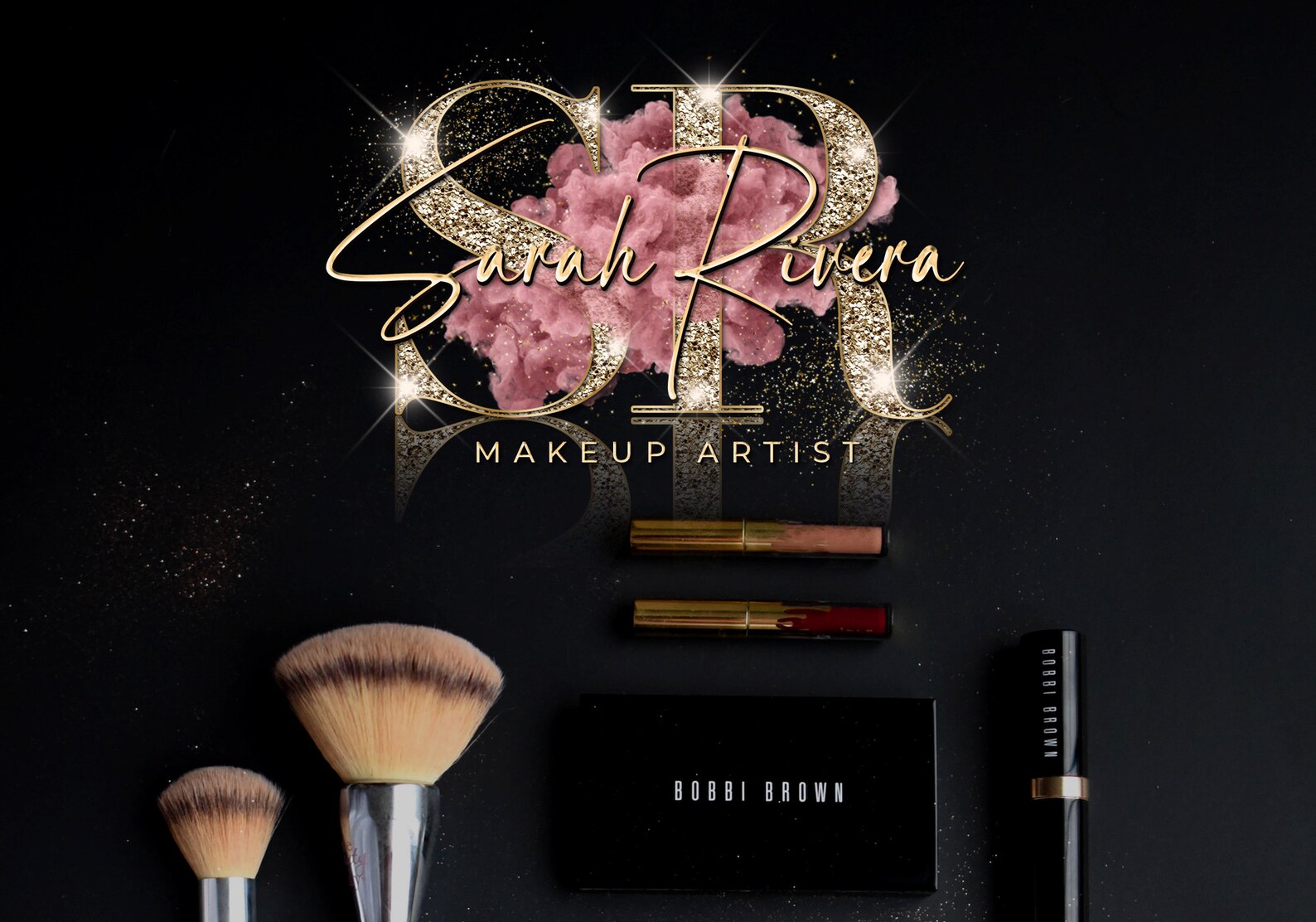 Gold Logo, Beauty Logo, Pink Logo, Glitter Logo, Smoke Logo, Sparkle ...